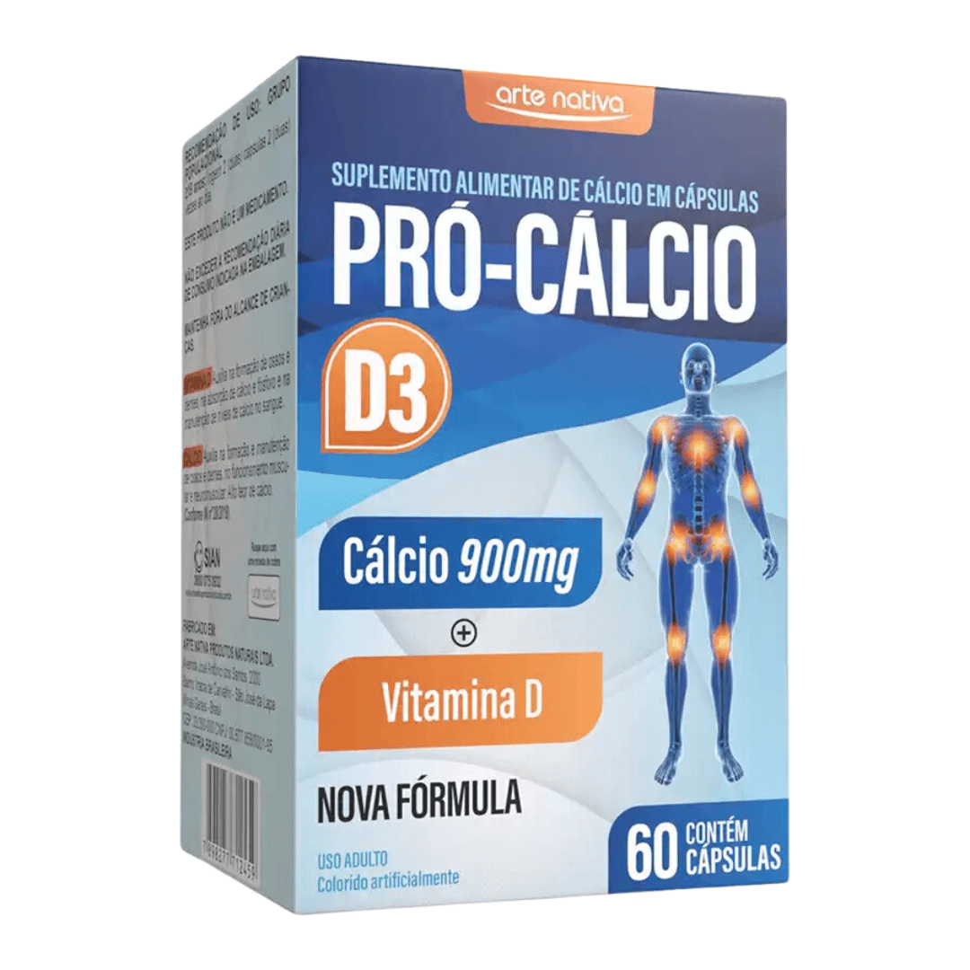 Pró-Calcio D3 500mg 60 Cápsulas Arte Nativa - D'Or Mais Saúde