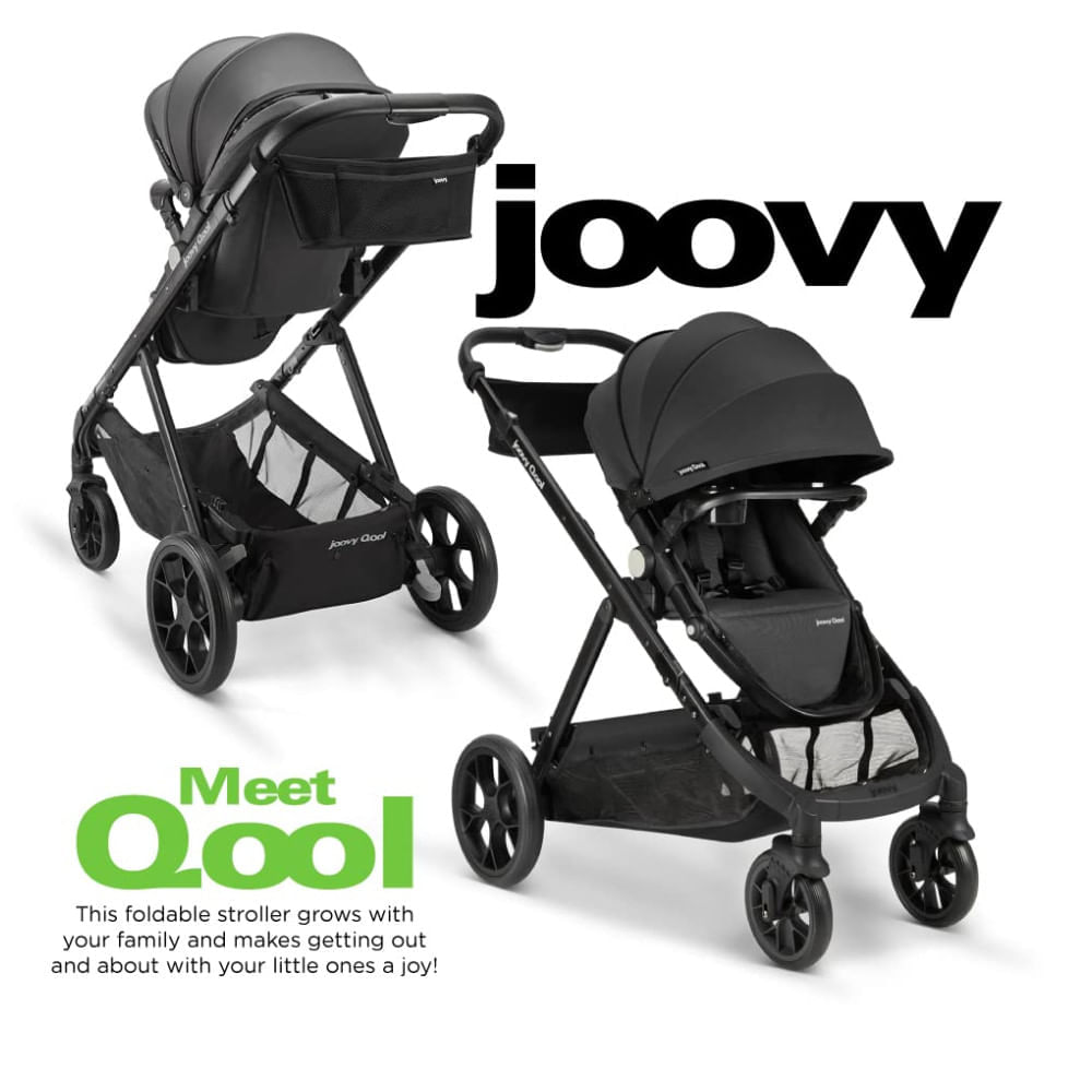 Carrinho de Bebê Modular Personalizável, Joovy Qool, Preto Jato - D'Or Mais Saúde