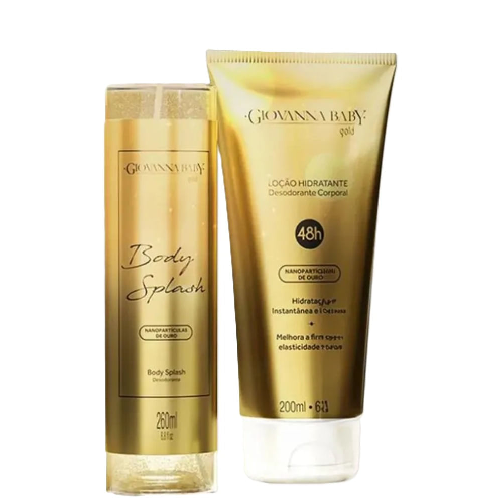 Kit Giovanna Baby Gold Body Splash 260ml + Loção Hidratante 200ml - D ...